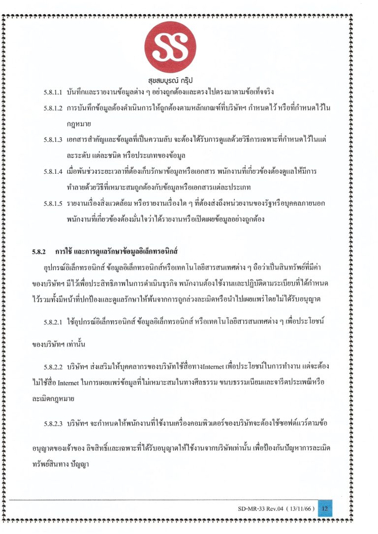 นโยบายบริษัท – SUKSOMBOON GROUP